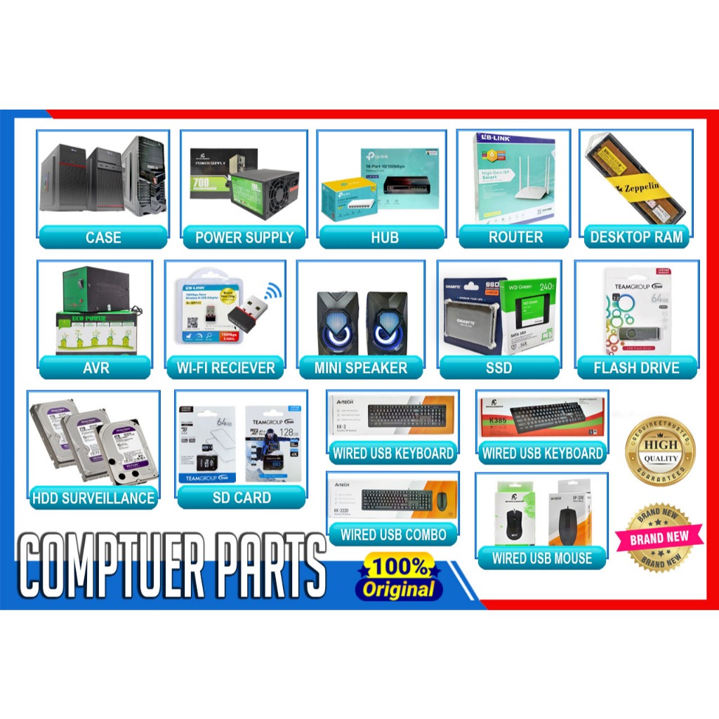 PC PARTS INVENTORY SALE: SPEAKER/AVR/RAM/CASING/HARD DISK/SSD/ SD CARD ...