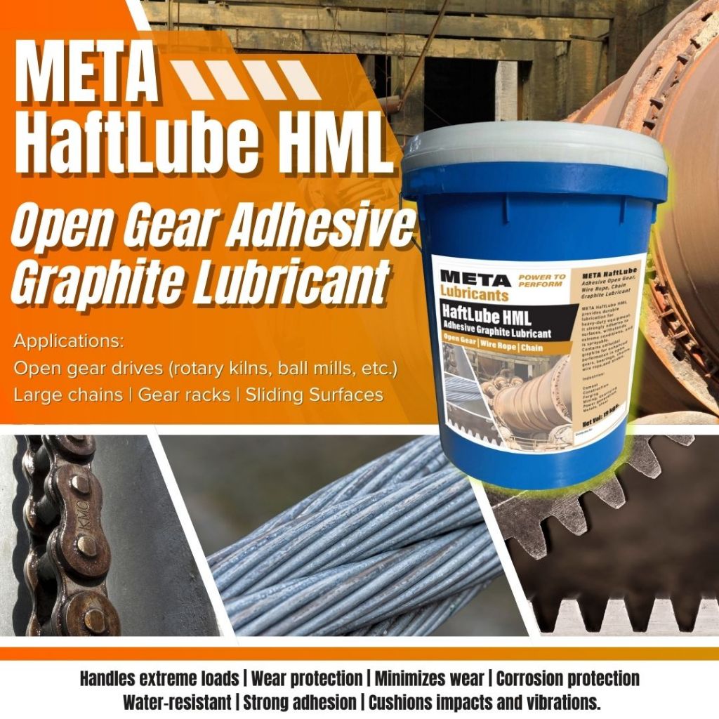 META HaftLube HML - Adhesive Graphite Lubricant - Open Gear, Wire Rope ...