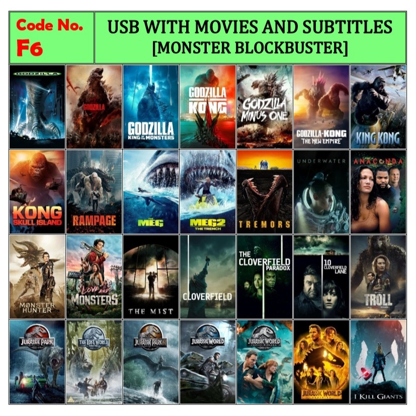 Flash Drive With Monster Blockbuster Movies Subtitle Included Code No ...