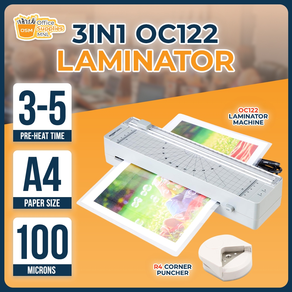3in1 Laminating Machine A4 OC122 Laminator HOT Lamination with Paper ...