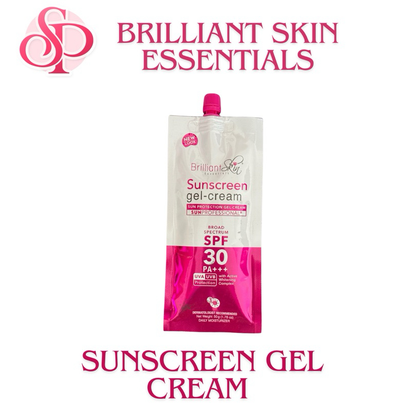 Orig BRILLIANT SKIN SUNBLOCK Sunscreen Gel Cream 50g Spf30 UV Protect ...