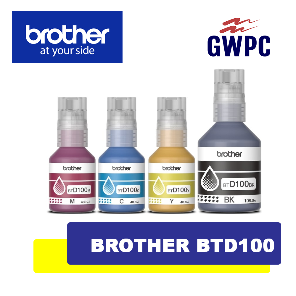 Brother BTD100 Genuine Ink Bottle for T430W T530DW T730DW T830DW T930DW ...