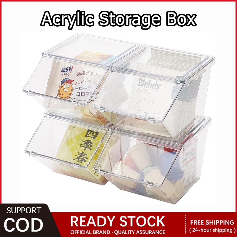 Clear Tea Bag Storage Container Stackable Coffee Sachet Organizer ...