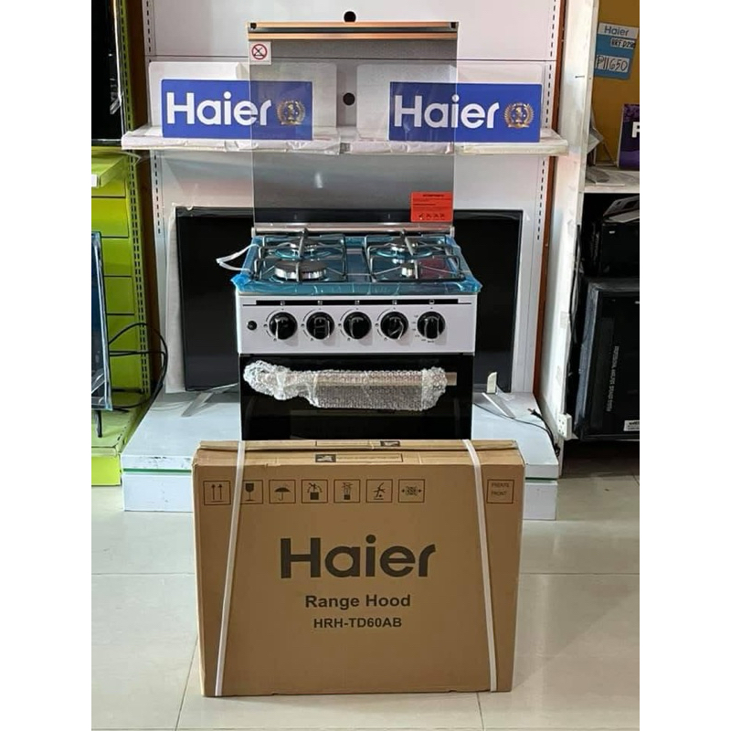 Haier 50cm Gas Range 4 burner with FREE Haier Range Hood‼️ Model: HFS ...