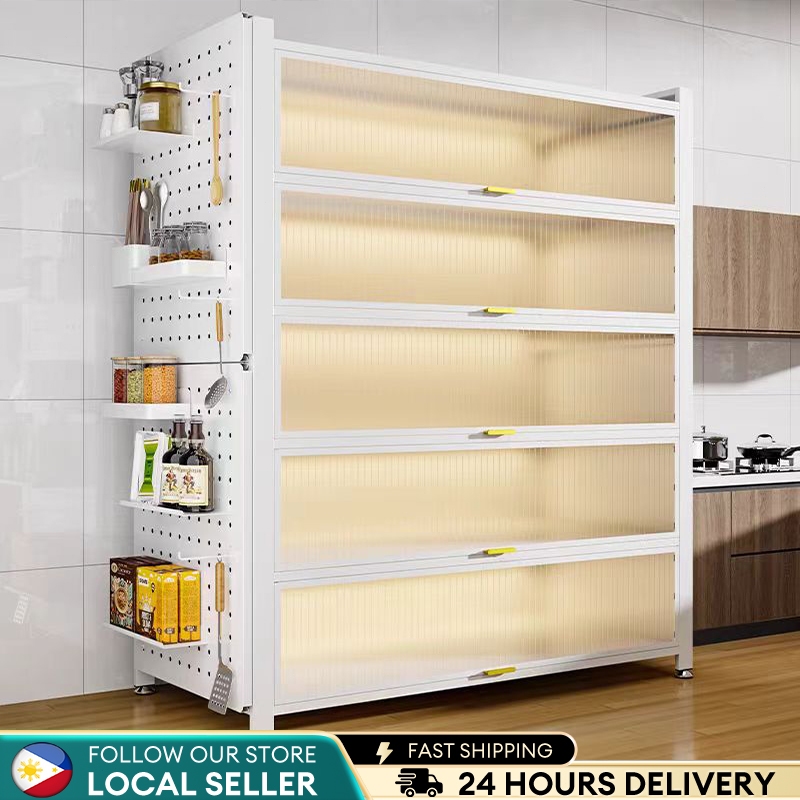 Kitchen Dust Cabinet Rack Dustproof Storage Cabinet Carbon Steel Multi ...