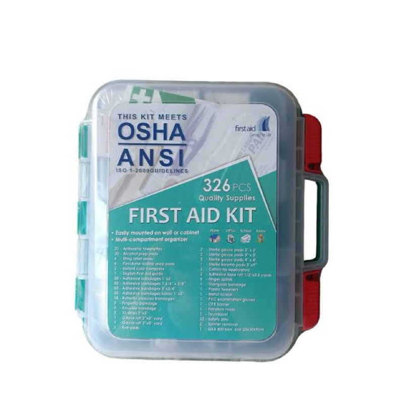 MEDICAL FIRST AID KIT ( OSHA ANSI 326 ) | Shopee Philippines