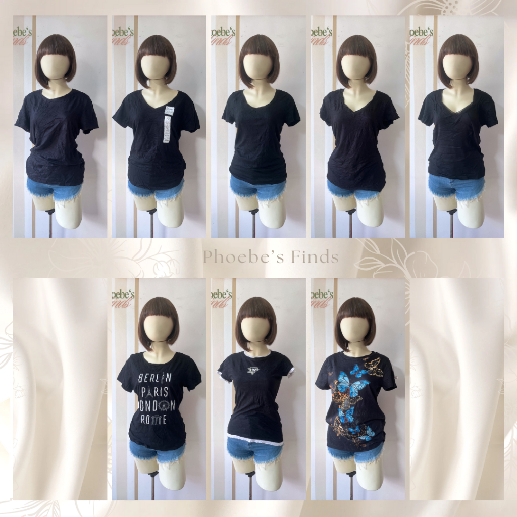 Ladies Branded Preloved Shirts (Petite to Plus Size, Shades of Black ...