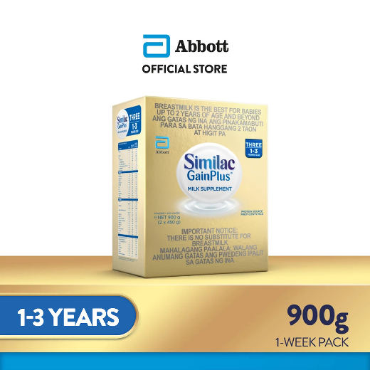 Similac GainPlus 900g for Children 1-3 Years Old Milk Supplement Powder ...