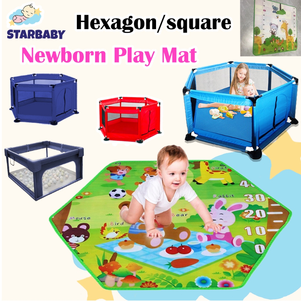 baby playpen Play Mat Newborn Hexagon/square Soft Elastic Waterproof ...