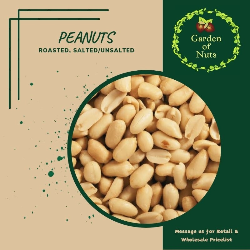 Garden of Nuts - Roasted Peanuts (Skinless & Unsalted) | Shopee Philippines