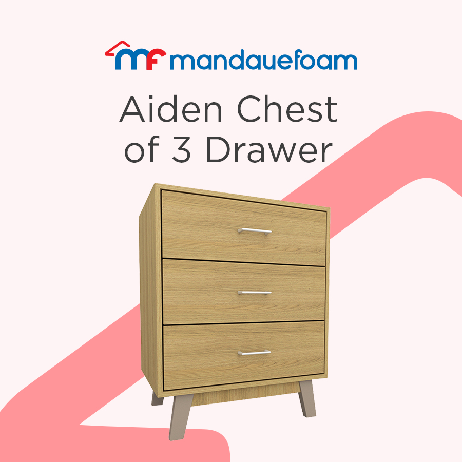 Mandaue Foam Aiden Chest of 3 Drawer | Shopee Philippines