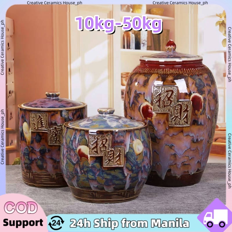 【FAST】rice dispenser 50kg capacity Ceramic Rice Storage Container BOX ...