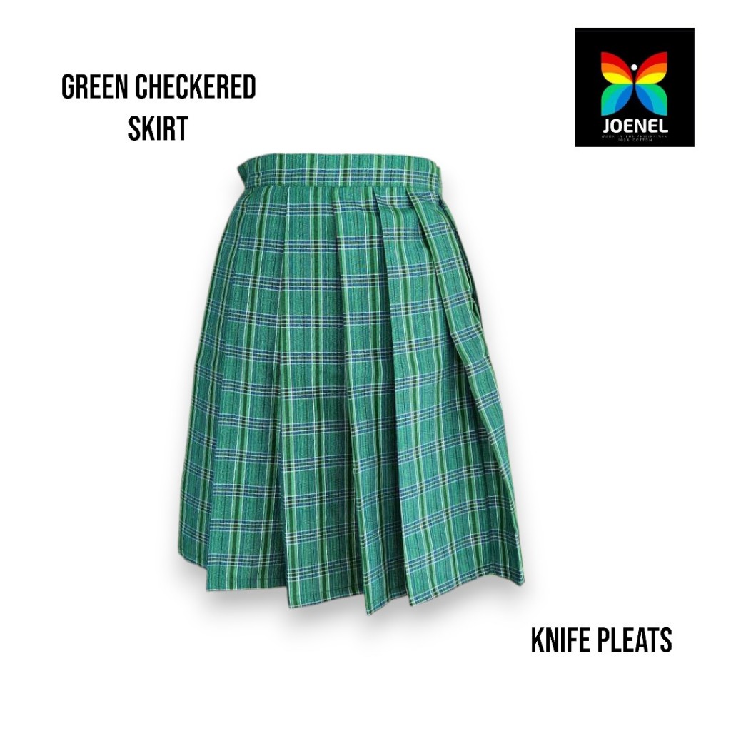 Green Checkered Skirts Knife Pleats School Uniform Joenel Brand ...