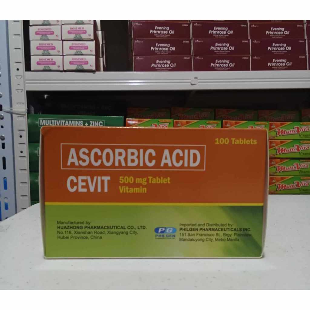 ASCORBIC ACID CEVIT 500 MG TABLET VITAMIN 100'S | Shopee Philippines