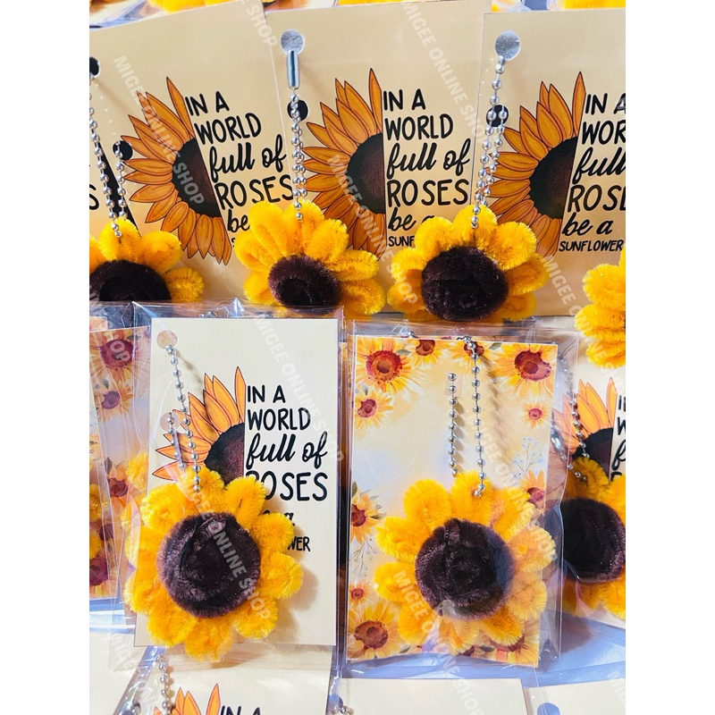 SUNFLOWER FUZZY WIRE (key chain) | Shopee Philippines