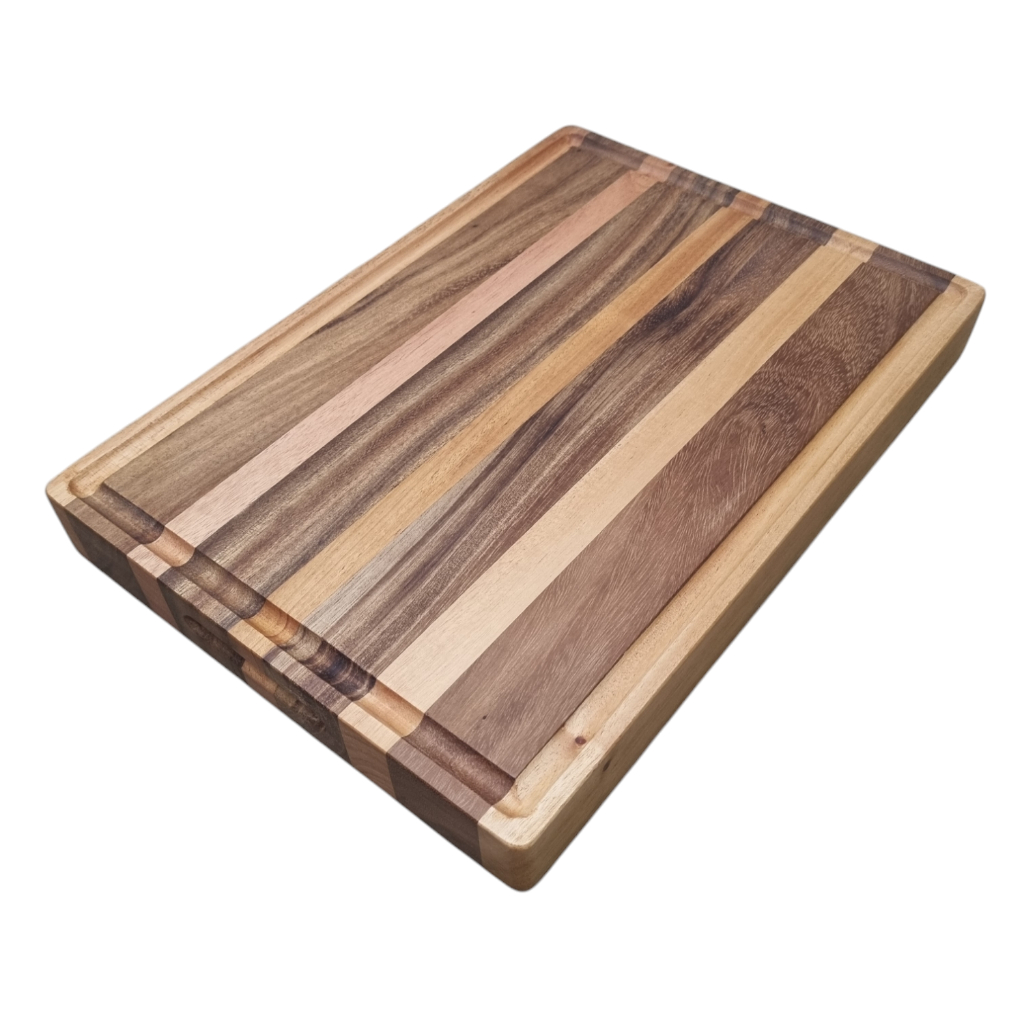 Butcher Block (Edge Grain) Acacia + Genuine Mahogany Wood 1.5" x 12" x ...