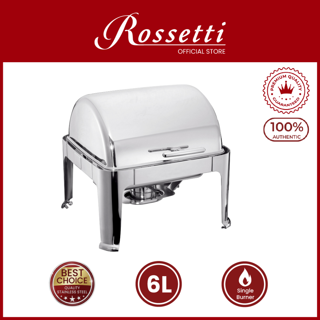 Rossetti 6.0L Bergamo Series Stainless Steel Square Chafing Dish C728D ...