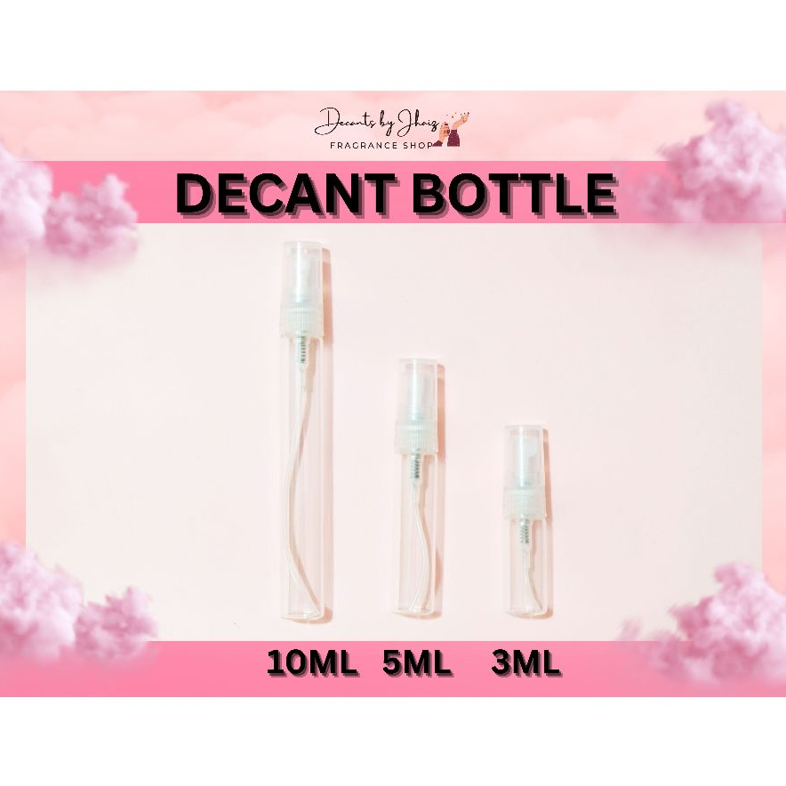 10ml Glass Spray Bottle 5ml and 3ml '' Decant Bottle " Empty Perfume ...