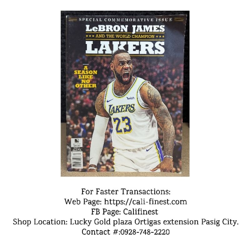 LeBron James World Champion LA Lakers Special Commemorative Issue ...