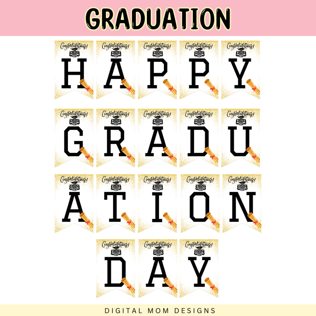Graduation Customized Banner - Bunting Congratulations Graduation ...