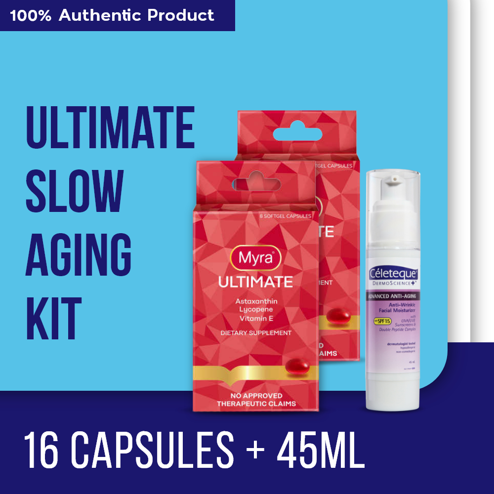 Ultimate Slow Aging Kit (Myra Ultimate with Astaxanthin 16 capsules ...