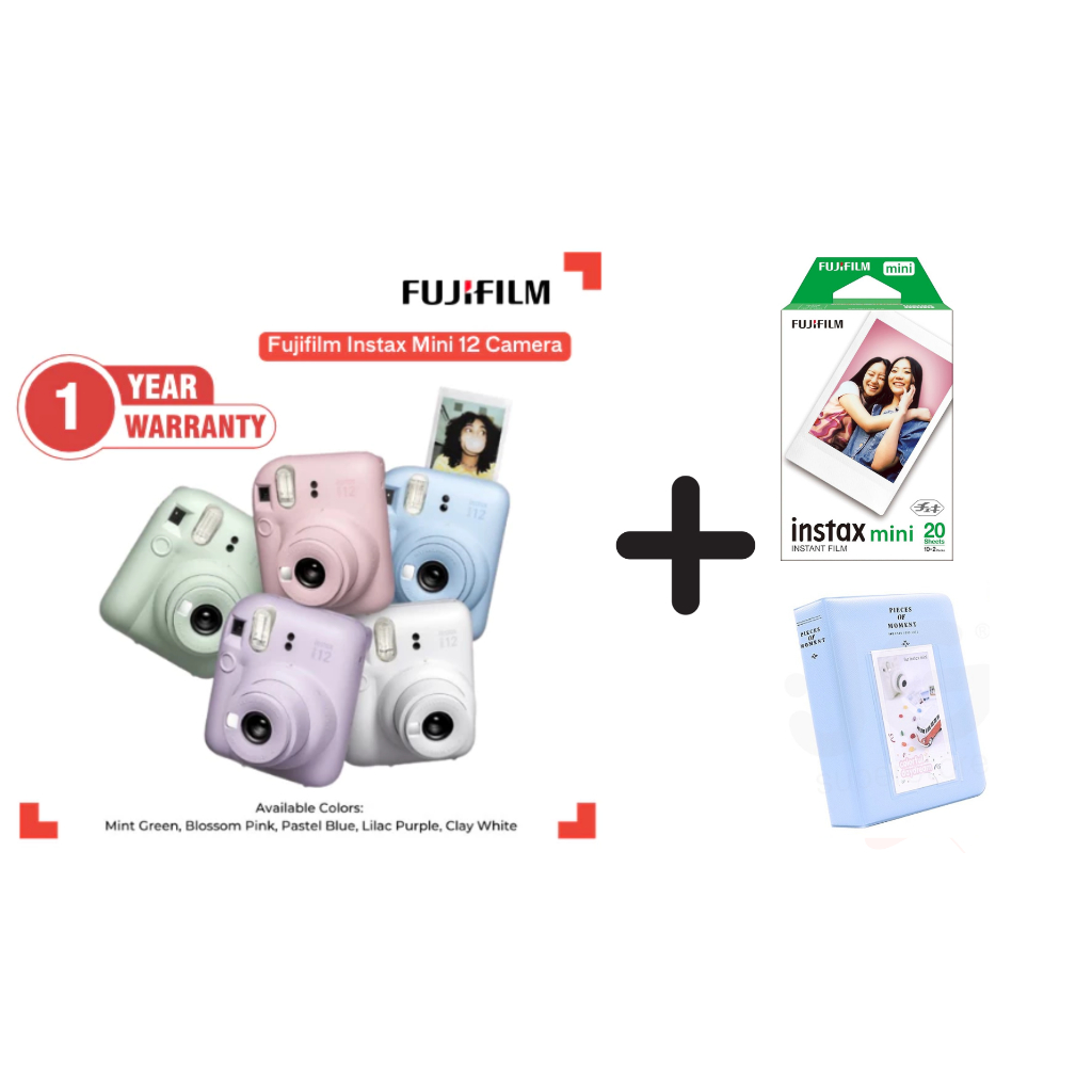 Fujifilm Instax Mini 12 Instant Camera with Free 20-Sheet Film Pack and ...