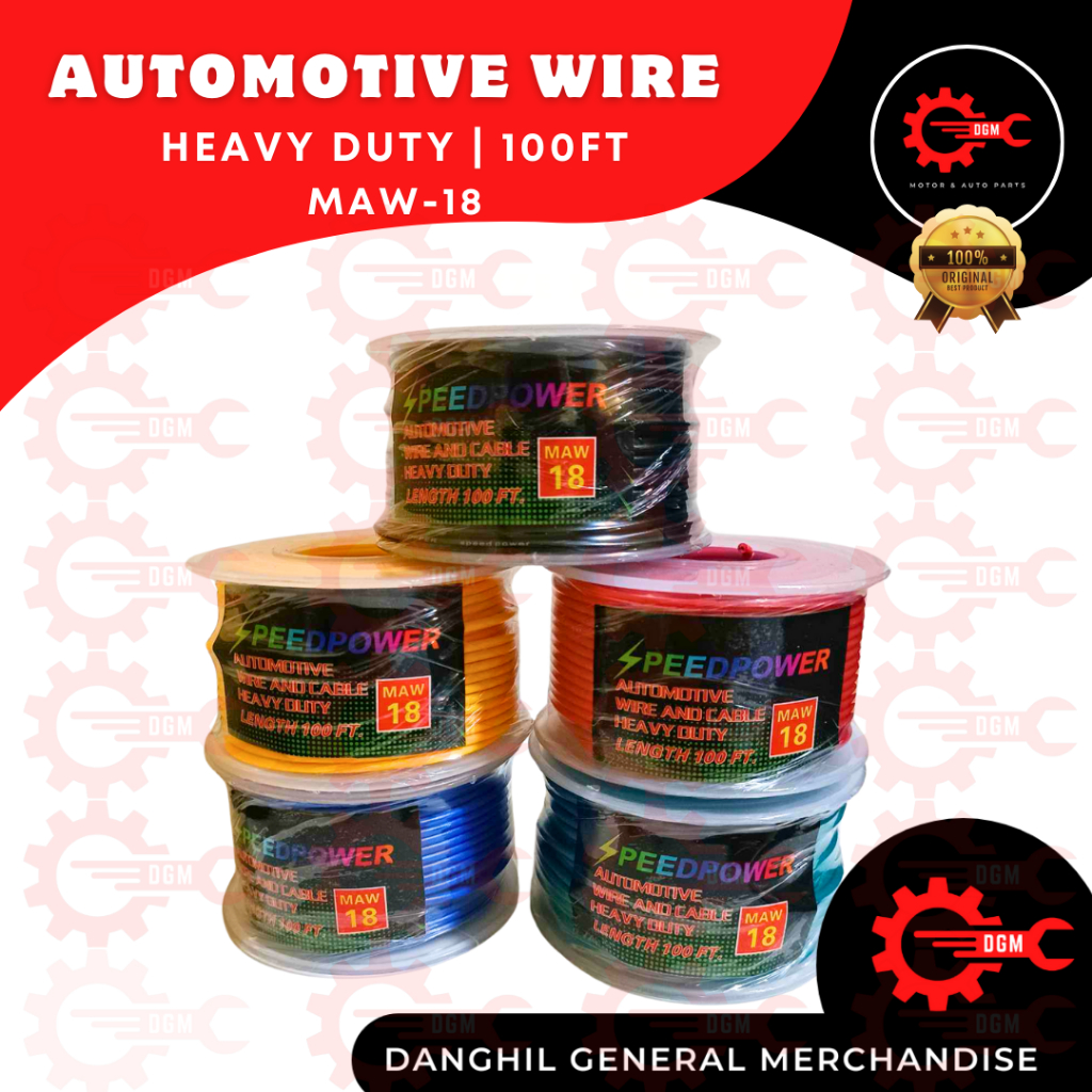 100FT SPEEDPOWER Automotive Wire MAW-18 Heavy Duty (1 ROLL) | Shopee ...