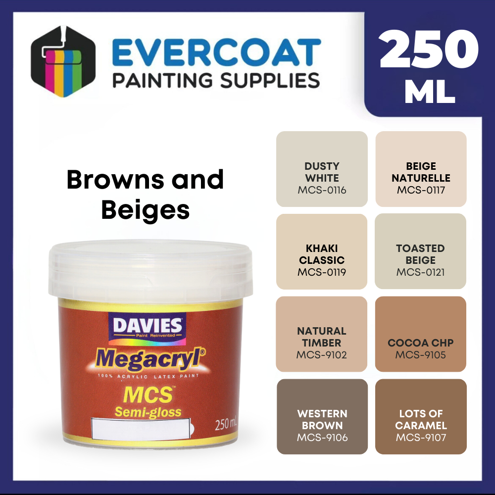 Davies Color Pods Megacryl Semi-Gloss Sample Size 250ml (Browns ...