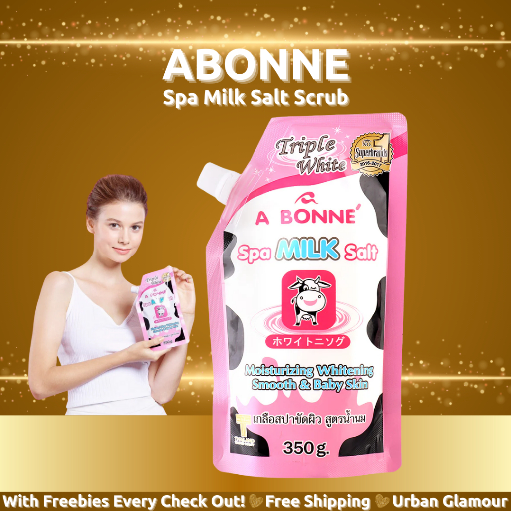 ORIGINAL Abonne Spa Milk Salt Scrub Triple White 350g Moisturizing ...