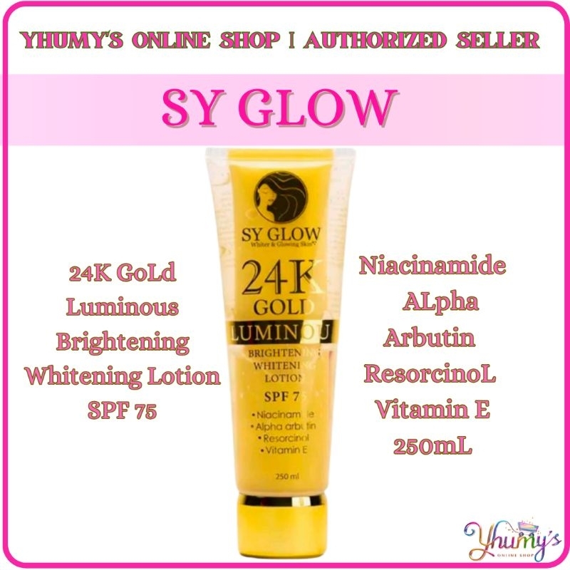 SY GLow 24k GoLd Luminous Brightening Whitening Lotion 250mL ...