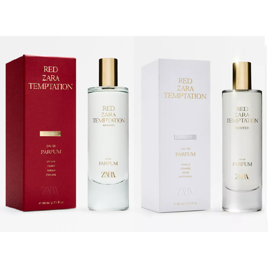 ZARA RED TEMPTATION SUMMER 80 / WINTER 30 OR 80 ML | Shopee Philippines