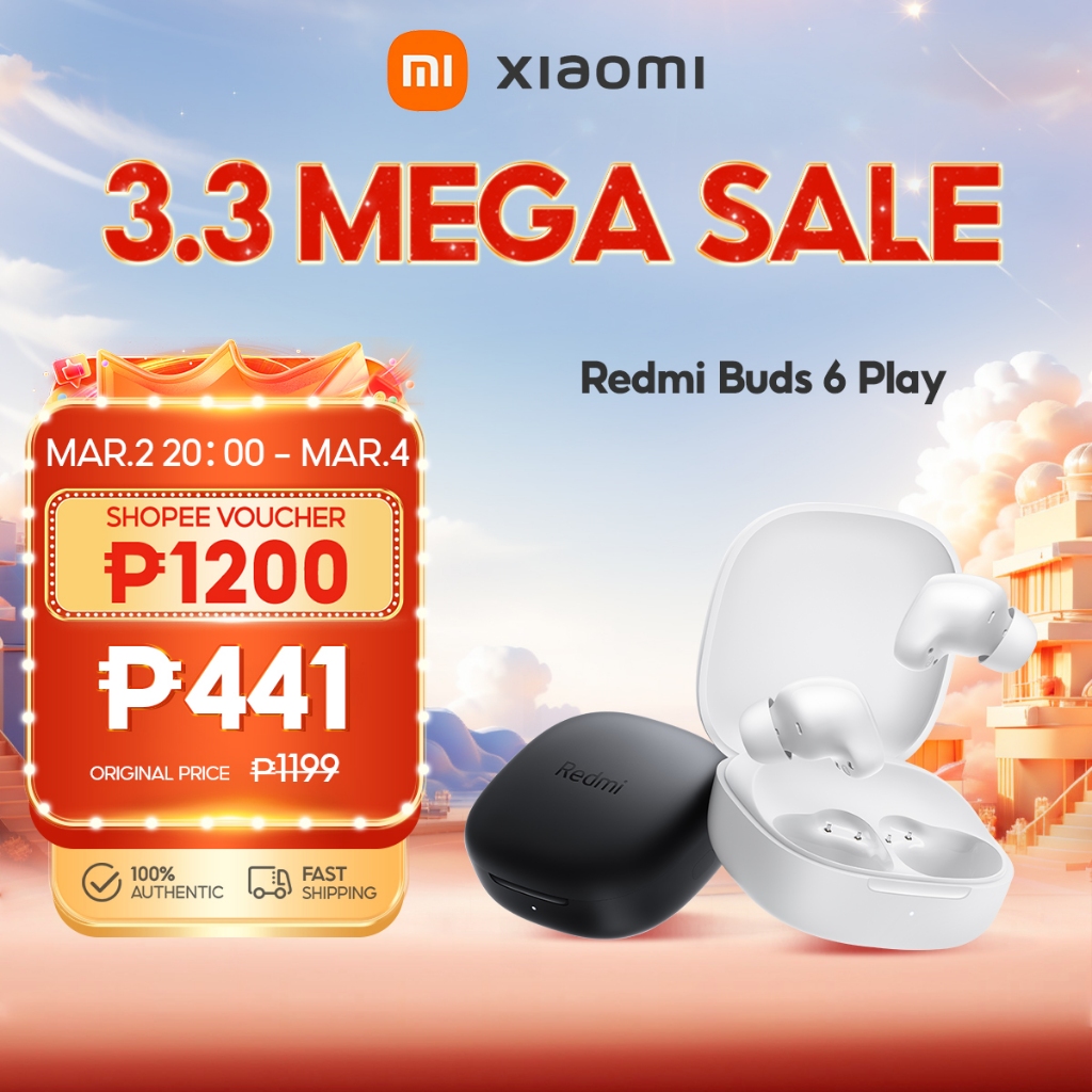 Xiaomi Redmi Buds 6 Play Bluetooth 5.4 AI Noise Reduction 10mm Dynamic ...