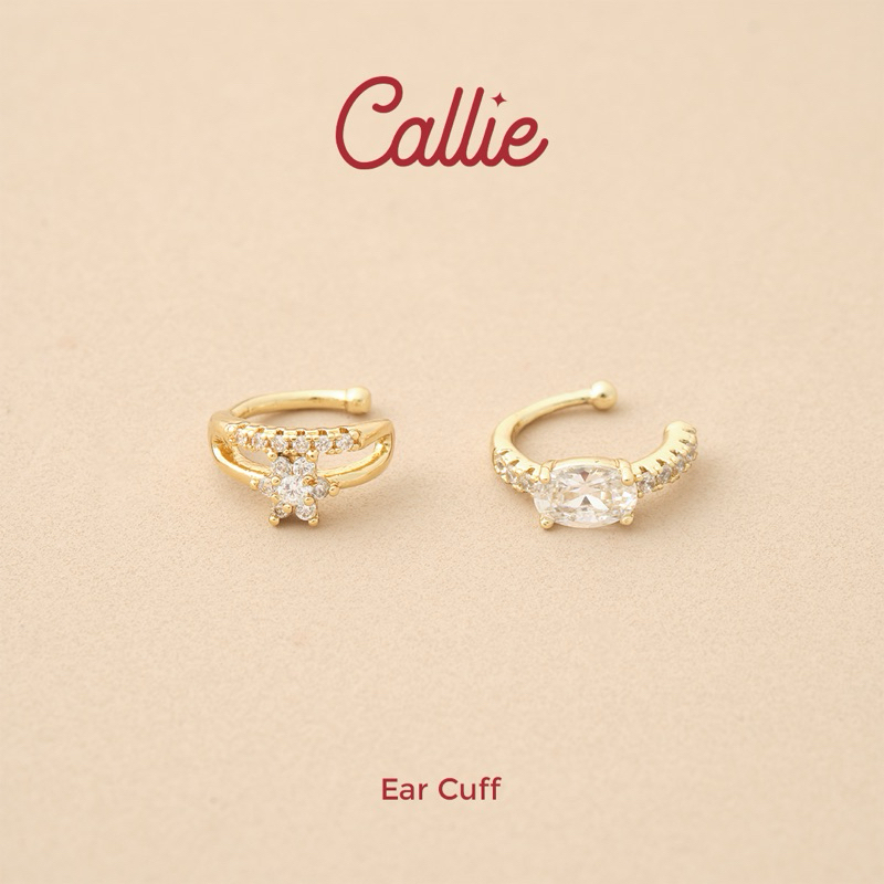 Callie 14k Gold Plated Dainty Ear Cuff Adjustable Shop Callie | Shopee ...