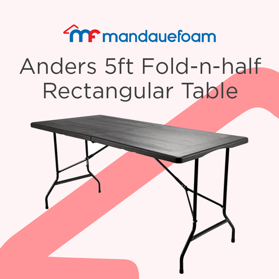 Mandaue Foam Anders 5ft Fold-n-half Rectangular Table | Shopee Philippines
