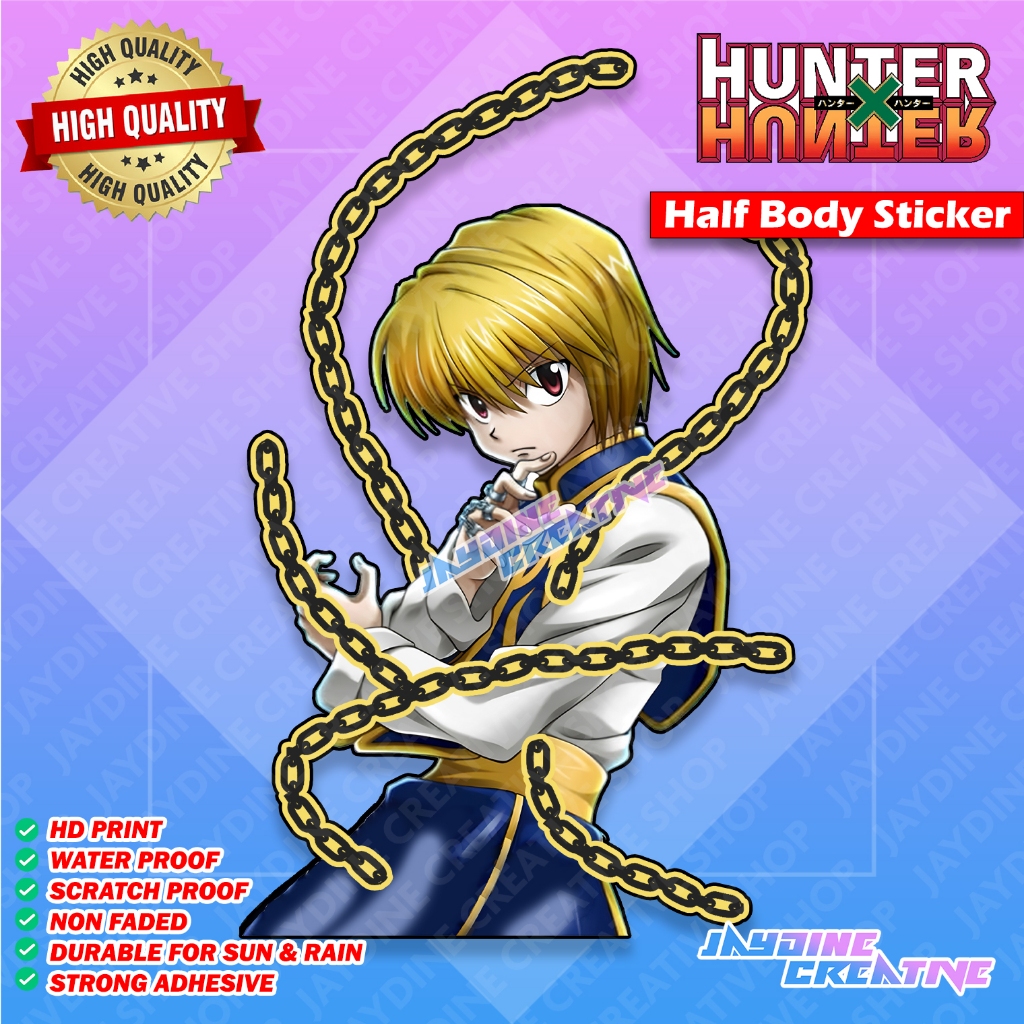 Hunter x Hunter Kurapika Half Body Sticker, Indoor Outdoor Vinyl ...