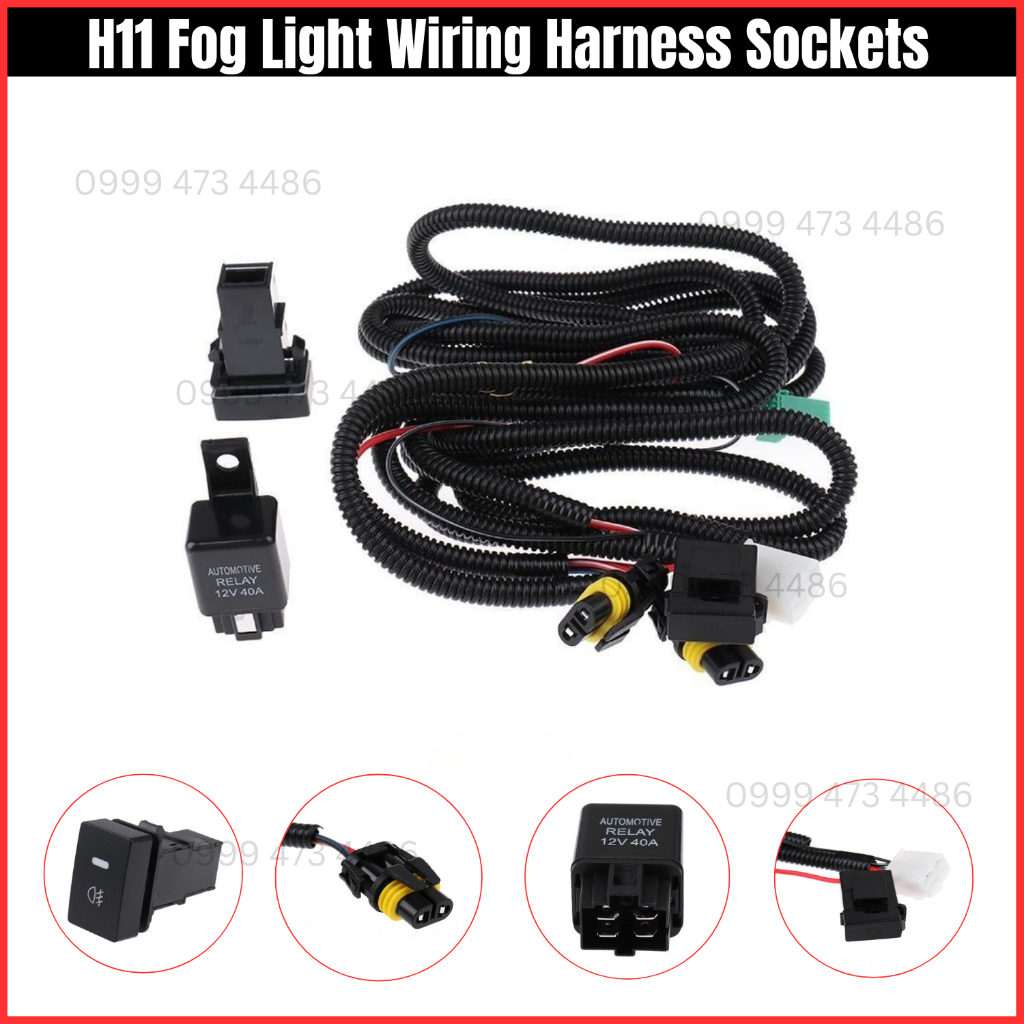 Switch Wire with Relay Wiring Harness Kit Set for Car & Motorcycle Fog ...