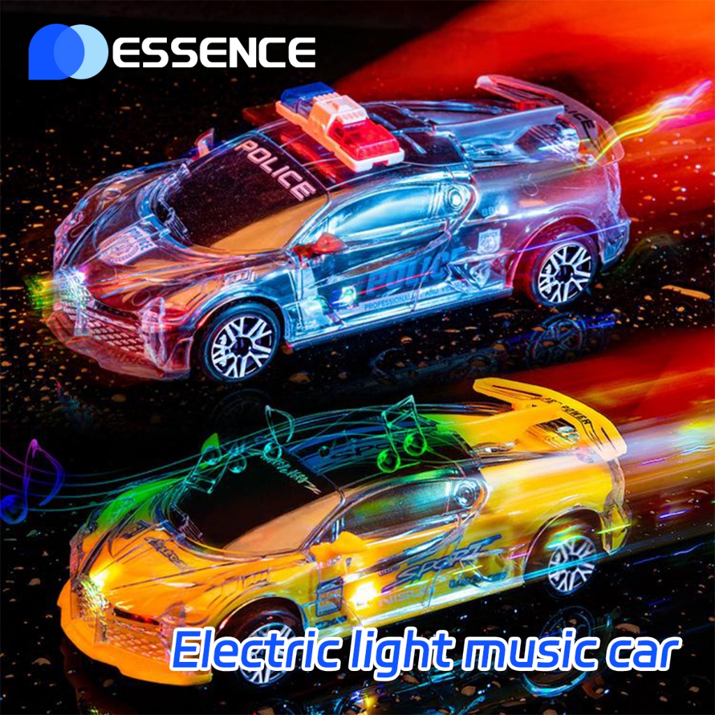 360℃ LED Music Light Race Car ToyFlashing Police Cars Boys Musical ...