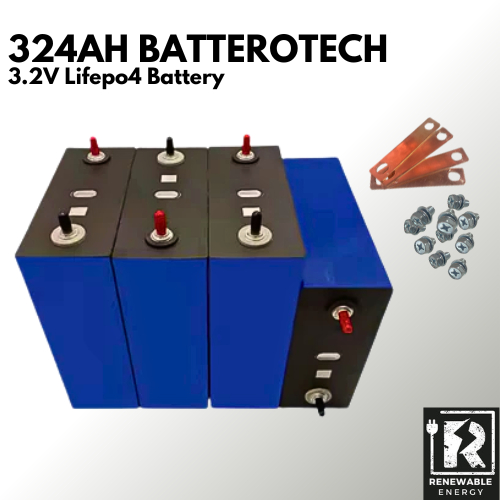 Lifepo4 Battery 324AH BATTEROTECH 3.2v Heavy duty Prismatic Lithium Ion ...