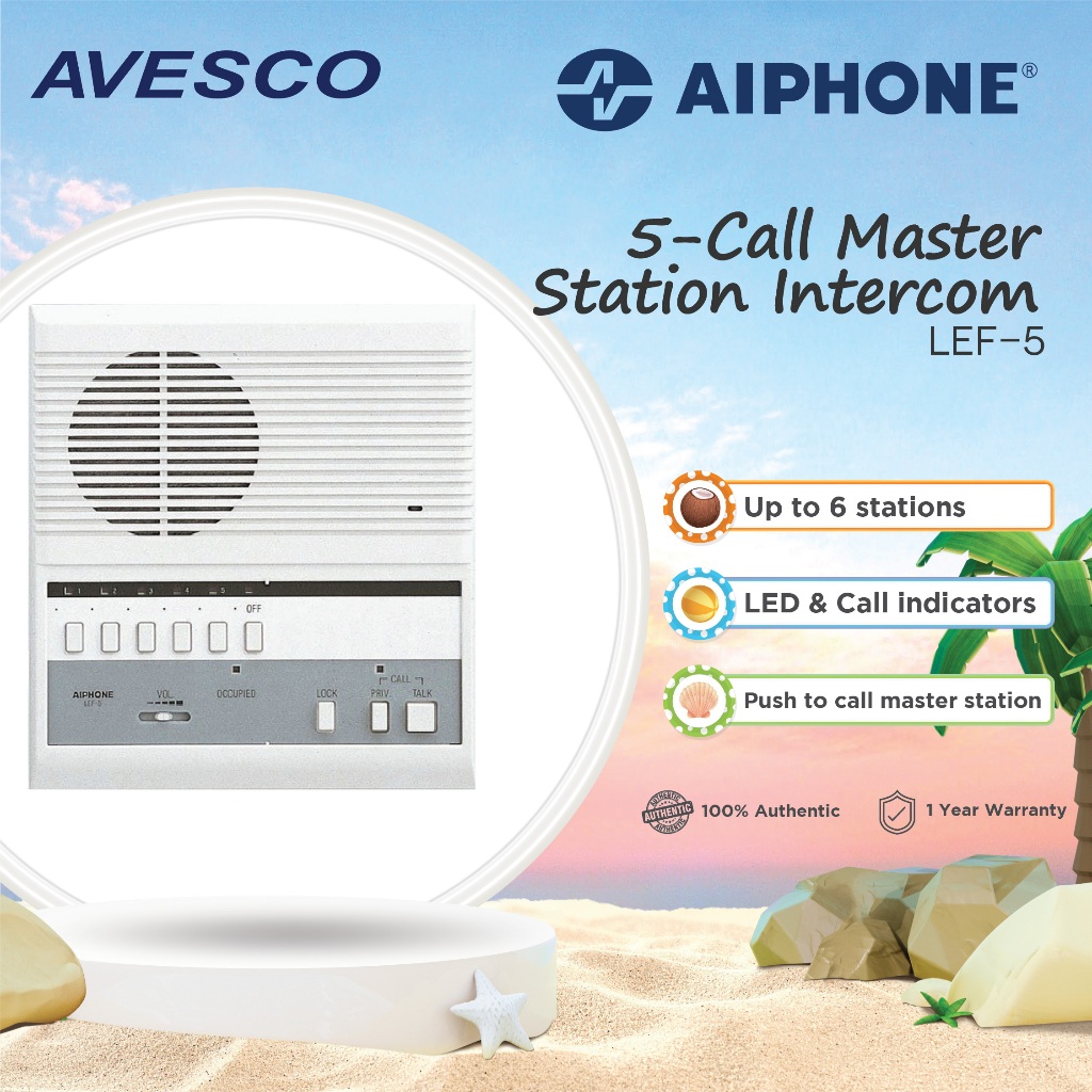 Aiphone Master Station Intercom | LEF Series | Wall or desk mount ...