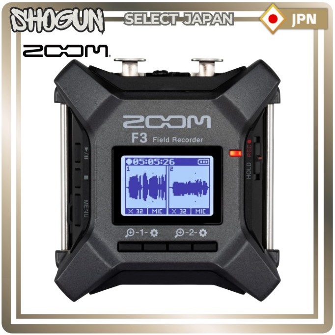 ZOOM F3 Field Recorder Dual AD & 32bit Float Compatible 2 Channel Input ...