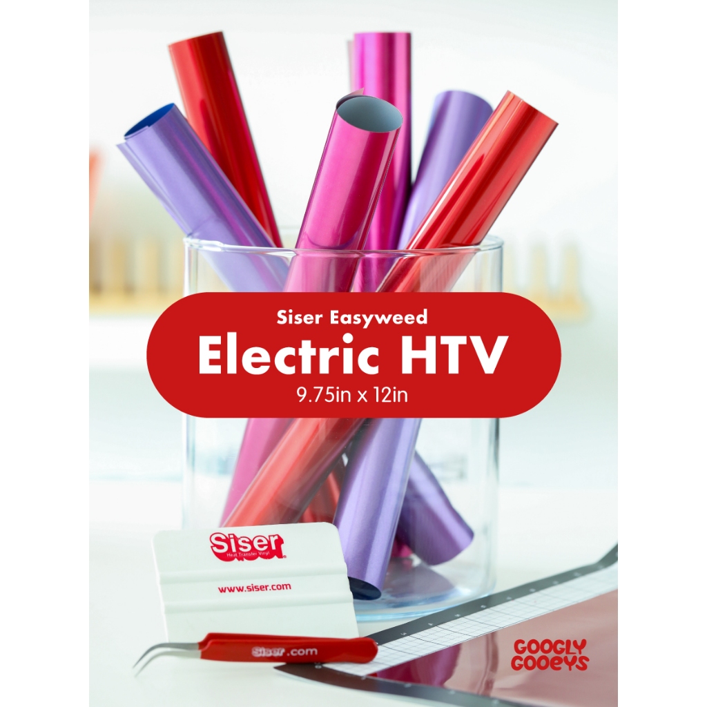 Siser PS Electric Heat Transfer Vinyl (HTV) Iron-On for Shirts, Bags ...