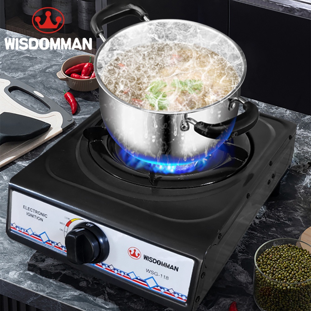 WISDOMMAN gas stove Epoxy Paint Single Gas Stove gas range burner ...
