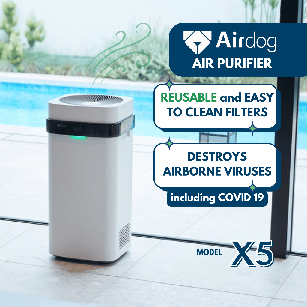 Airdog X5 Air Purifier with Reusable Filters 60sqm (For Medium Spaces ...