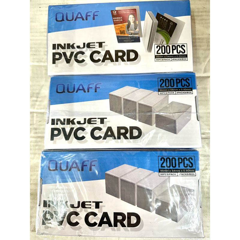 Quaff Printable PVC Pre-Cut ATM Size Cards for Direct ID Printing ...