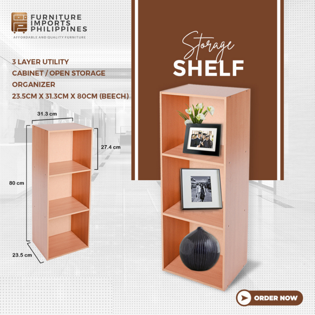 Blake 3-Level Storage Shelf for Home/Office - Single | Shopee Philippines
