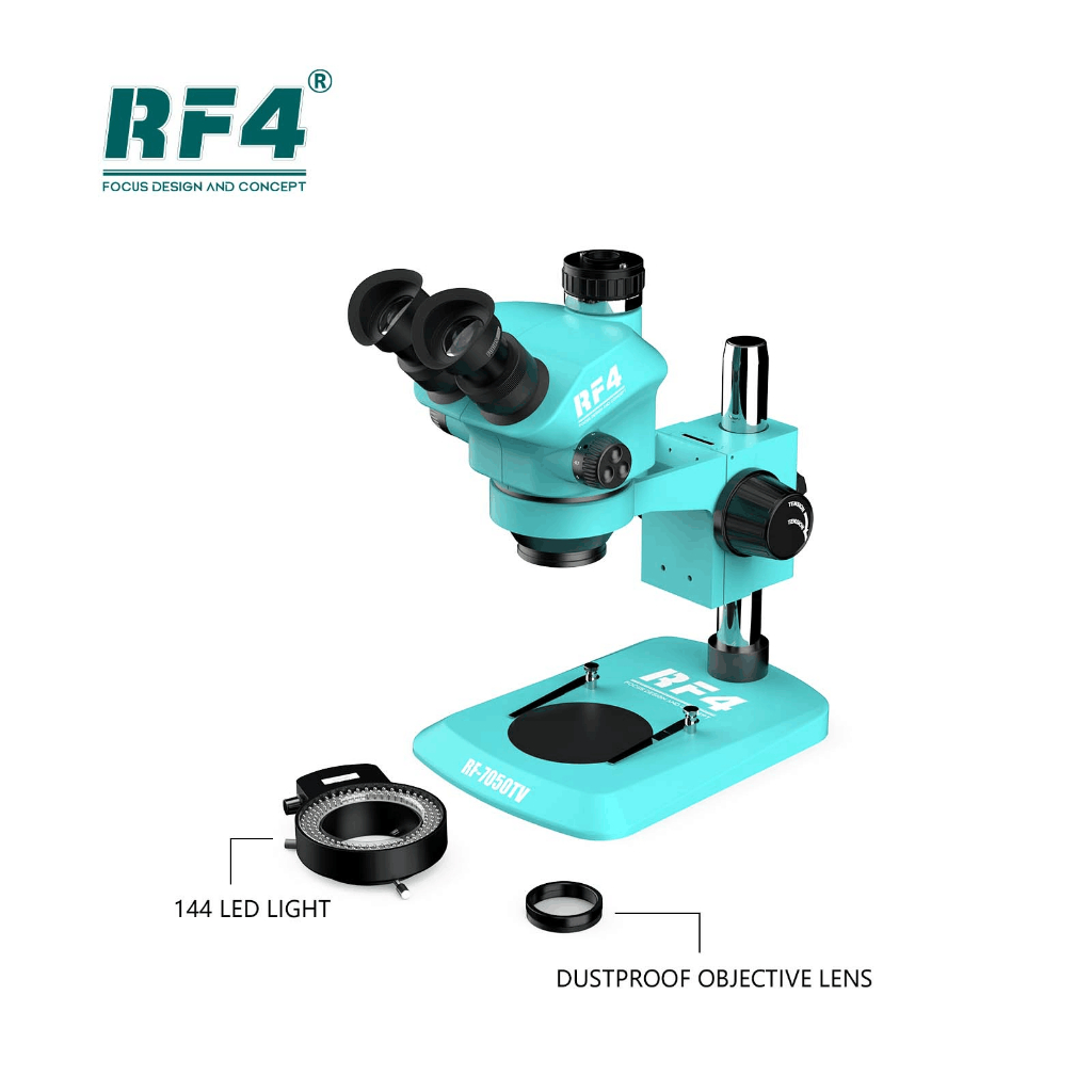 RF4 RF-7050TV Synchronous Focusing Microscopes Triocular Microscope 7 ...