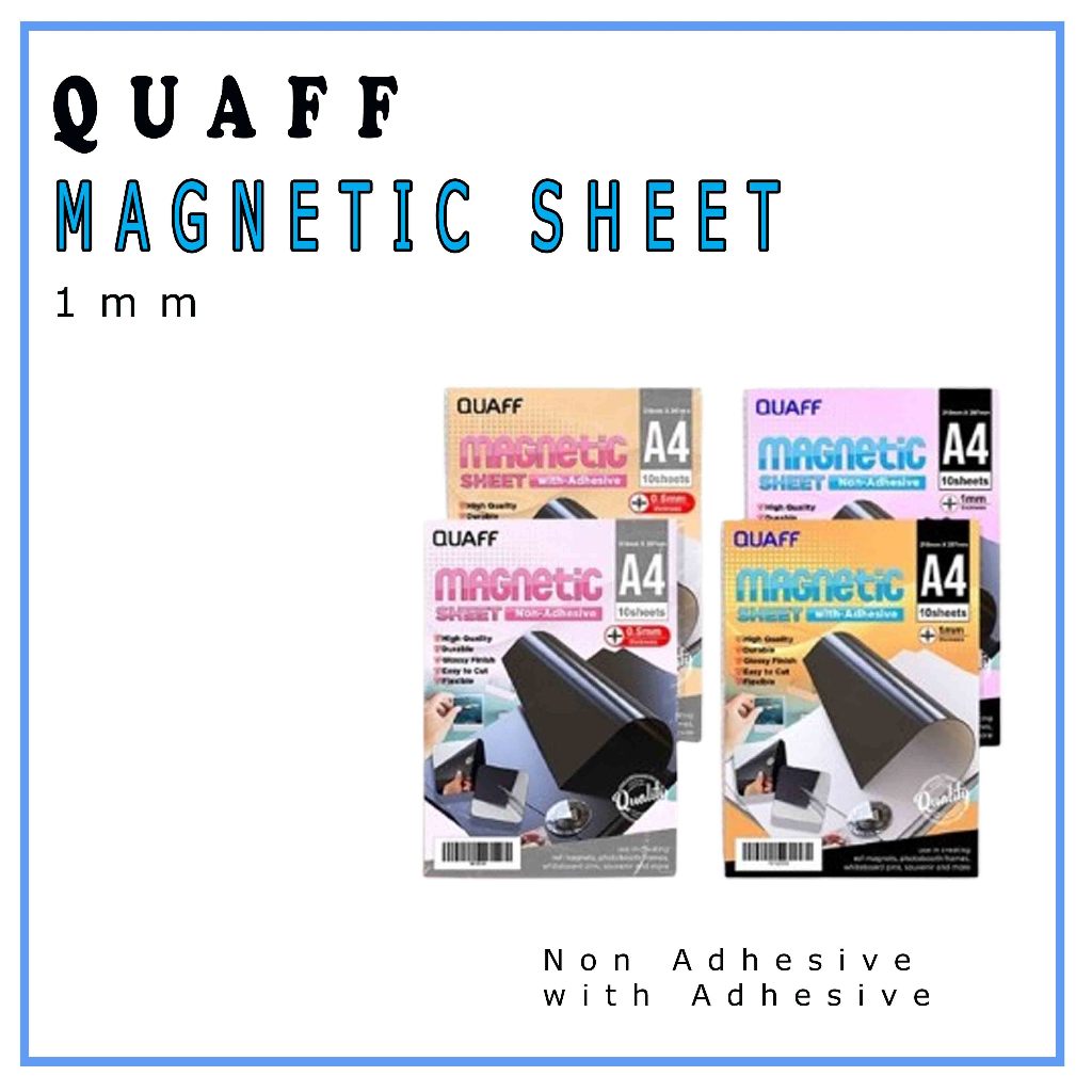 QUFF Magnetic Sheet A4 size with Adhesive/Non Adhesive 10sheets | Shopee Philippines