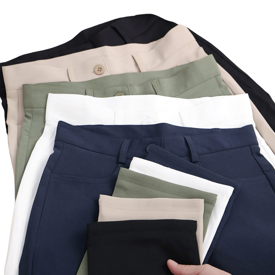 High Waist Trouser Slacks Pants 25 to 32 Semi-Tweed Thick Non Garter ...