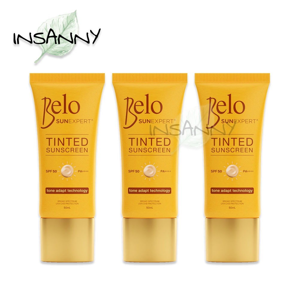 INSANNY ( SET OF 3 ) Belo SunExpert Tinted Sunscreen SPF50 50ml ...
