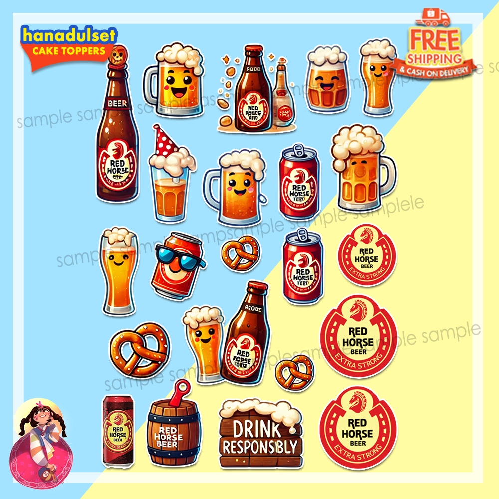Red Horse Cake Topper SET | Shopee Philippines
